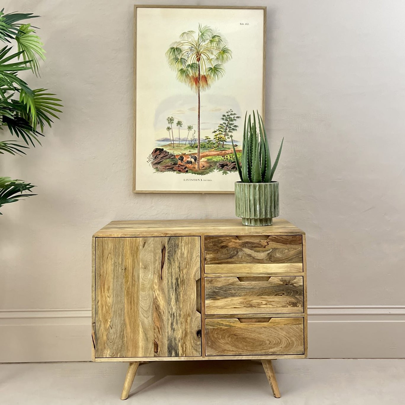 Chulsa Sideboard with 3 Drawers-Light Wood – Mrs Robinson