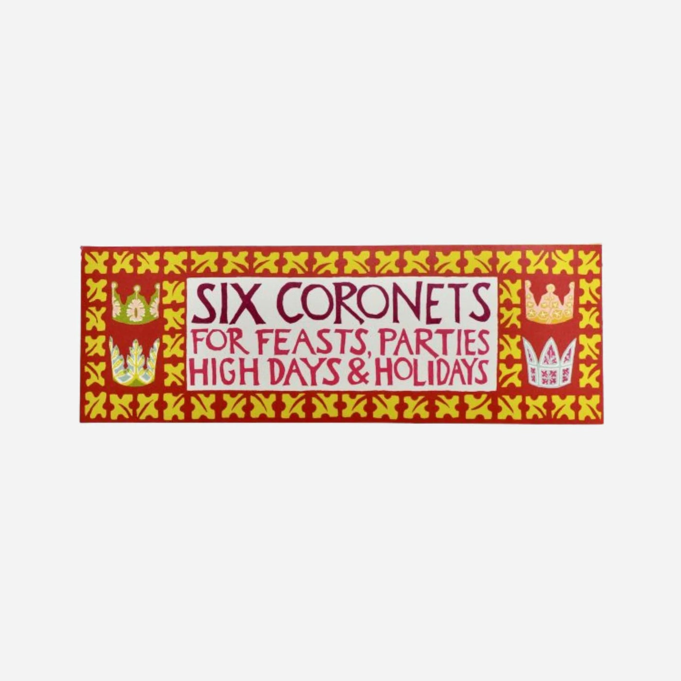 Six Hand Printed Coronets – Mrs Robinson